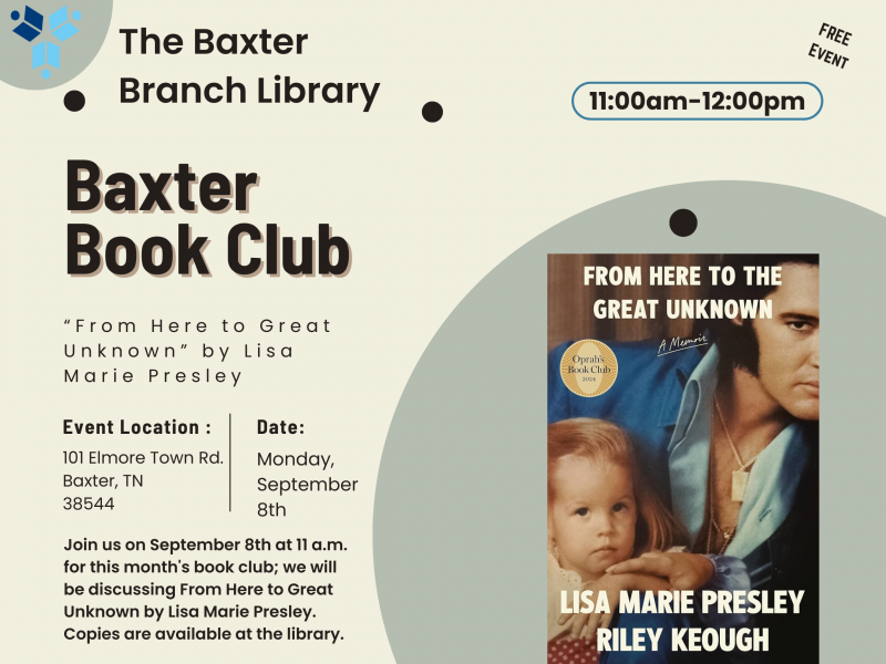 Baxter Book Club – From Here to the Great Unknown by Lisa Marie Presley ...
