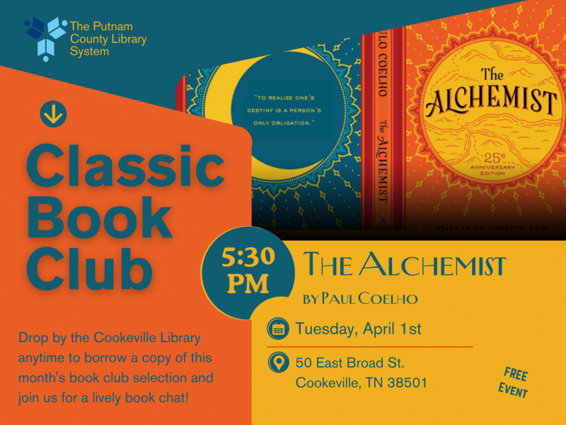 Classic Book Club – The Alchemist by Paul Coelho – Tue, Apr 1, 2025 5 ...