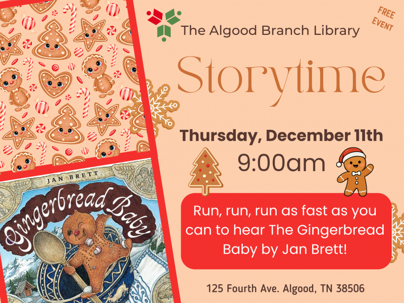 Storytime: The Gingerbread Baby by Jan Bret! – Thu, Dec 11, 2025 9:00am ...