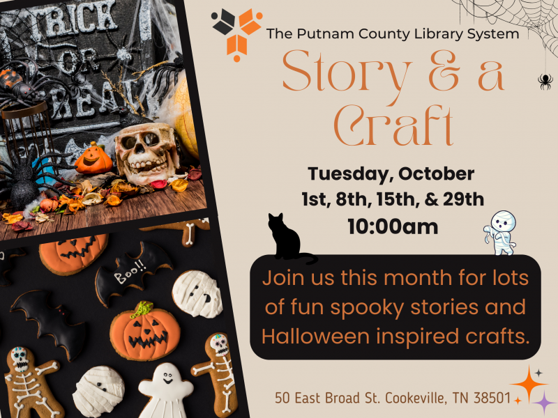 Story & a Craft: Ages 3-7 – Tue, Oct 15, 2024 10:00am – 11:00am ...