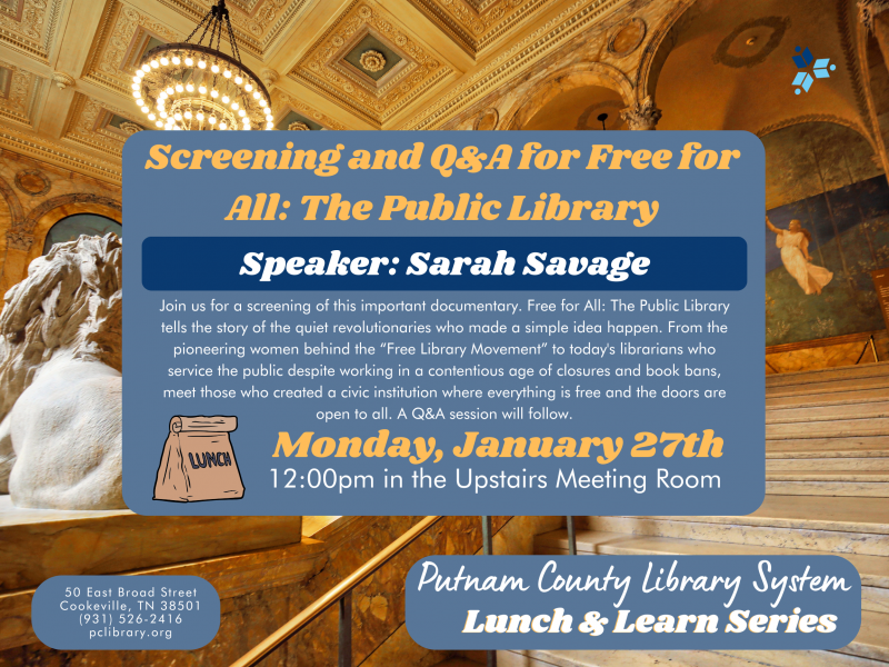 Lunch and Learn: Screening and Q&A for Free for All: The Public Library ...