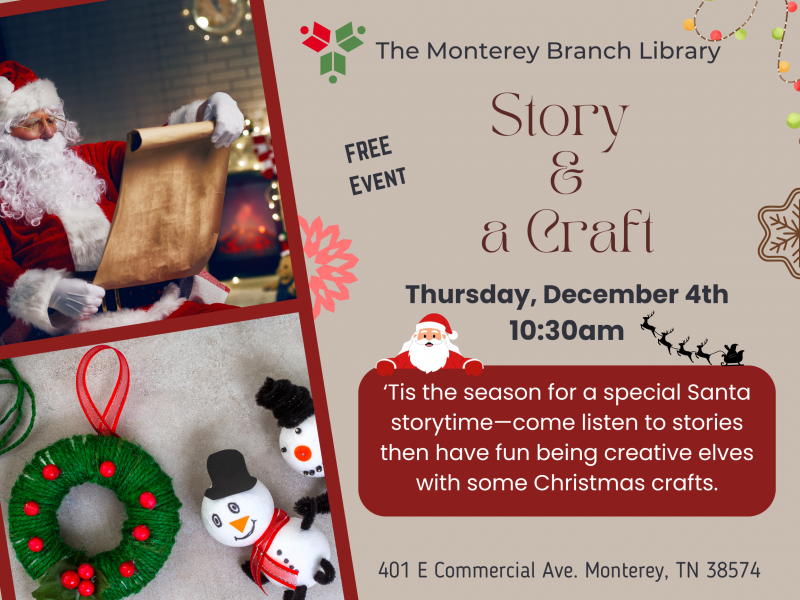 Storytime: Santa – Thu, Dec 4, 2025 10:30am – 11:30am @ The Monterey ...