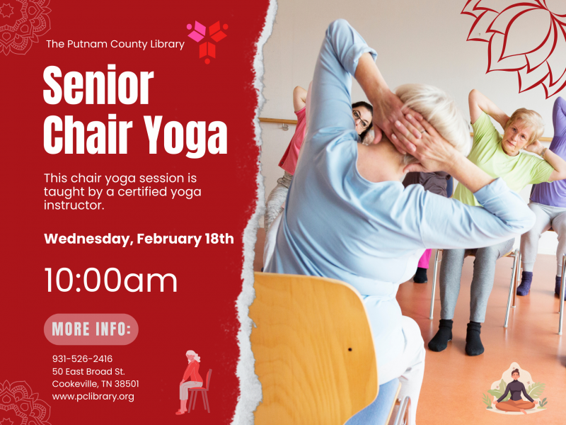 Senior Chair Yoga with Tommye – Wed, Feb 18, 2026 10:00am – 11:00am ...
