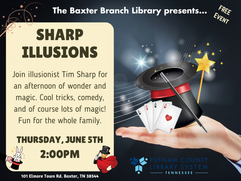 Sharp Illusions – Thu, Jun 5, 2025 2:00pm – 3:00pm @ The Baxter Branch ...