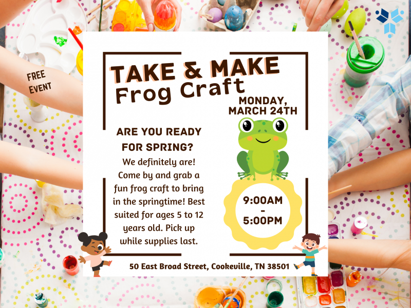 Take and Make Frog Craft – Mon, Mar 24, 2025 9:00am – 5:00pm @ Putnam ...