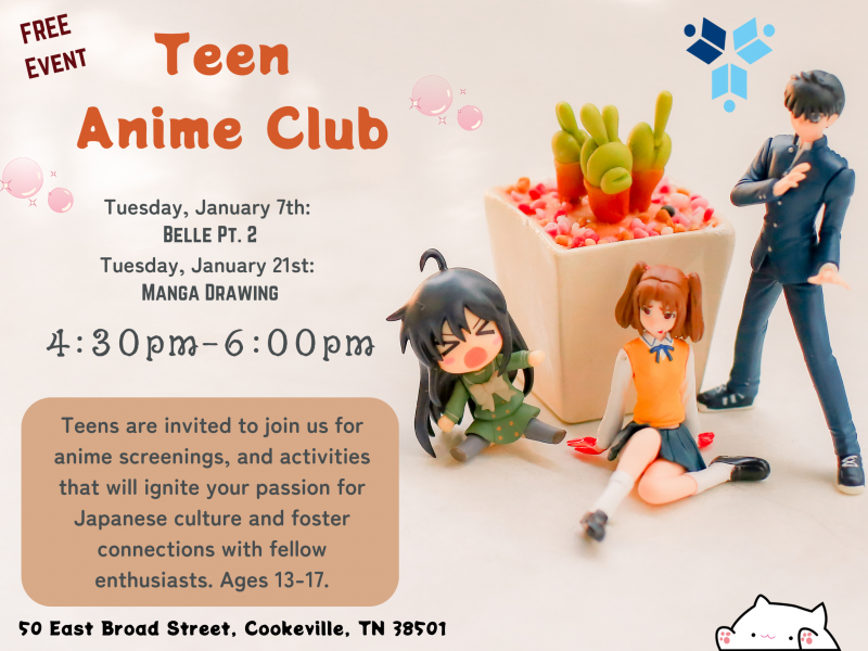 Teen Anime Club: Manga Drawing – Tue, Jan 21, 2025 4:30pm – 6:00pm ...