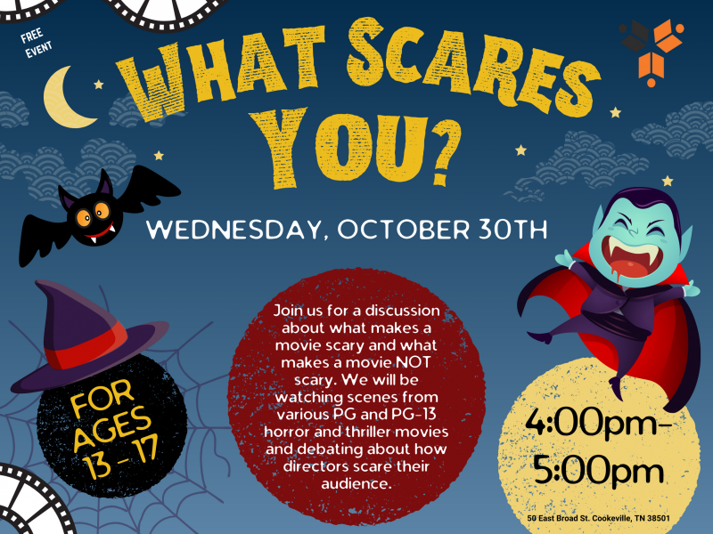 What Scares You? for Teens – Wed, Oct 30, 2024 4:00pm – 5:00pm @ Putnam ...