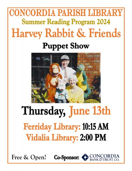 Summer Reading Program 2024: Harvey Rabbit & Friends – Thu, Jun 13 ...