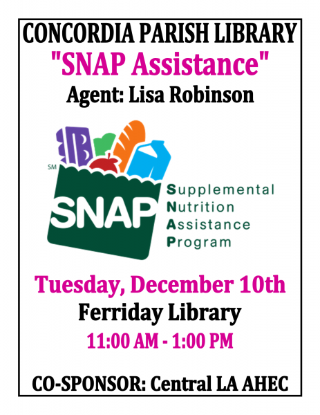 Concordia Parish Library Presents: SNAP Assistance – Tue, Dec 10, 2024 ...